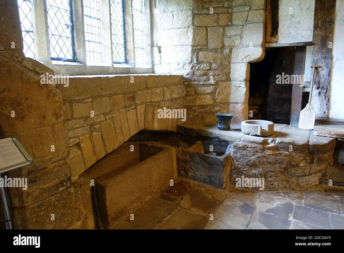 Kitchens, Haddon Hall - Bakewell, Derbyshire, England Stock Photo - Alamy