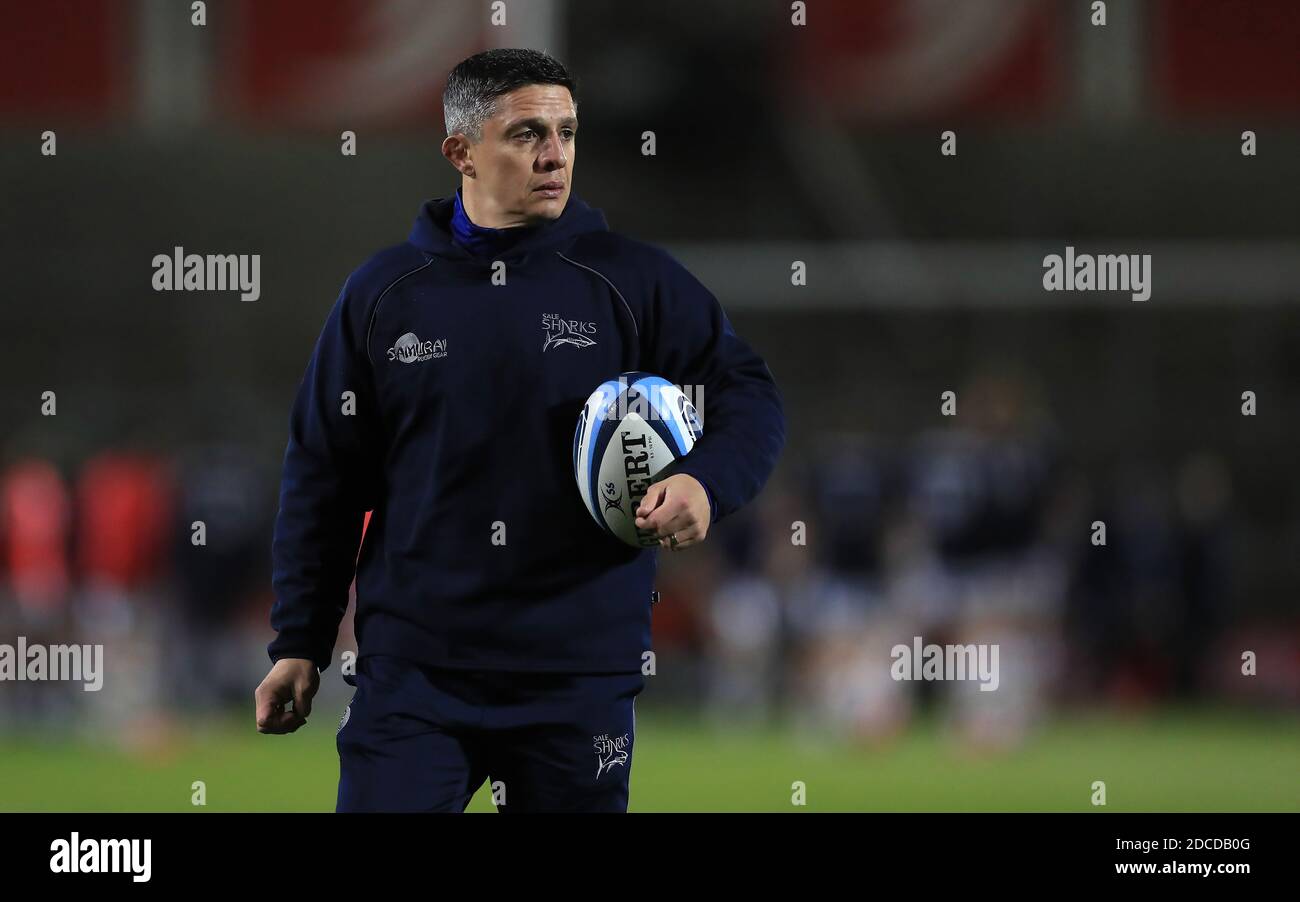 Sale Sharks attack coach Paul Deacon before the Gallagher Premiership ...