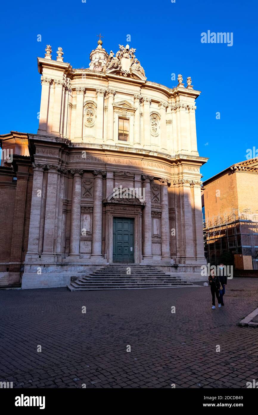Chiesa dei Santi Luca e Martina - Baroque Catholic Church Facade - Rome ...