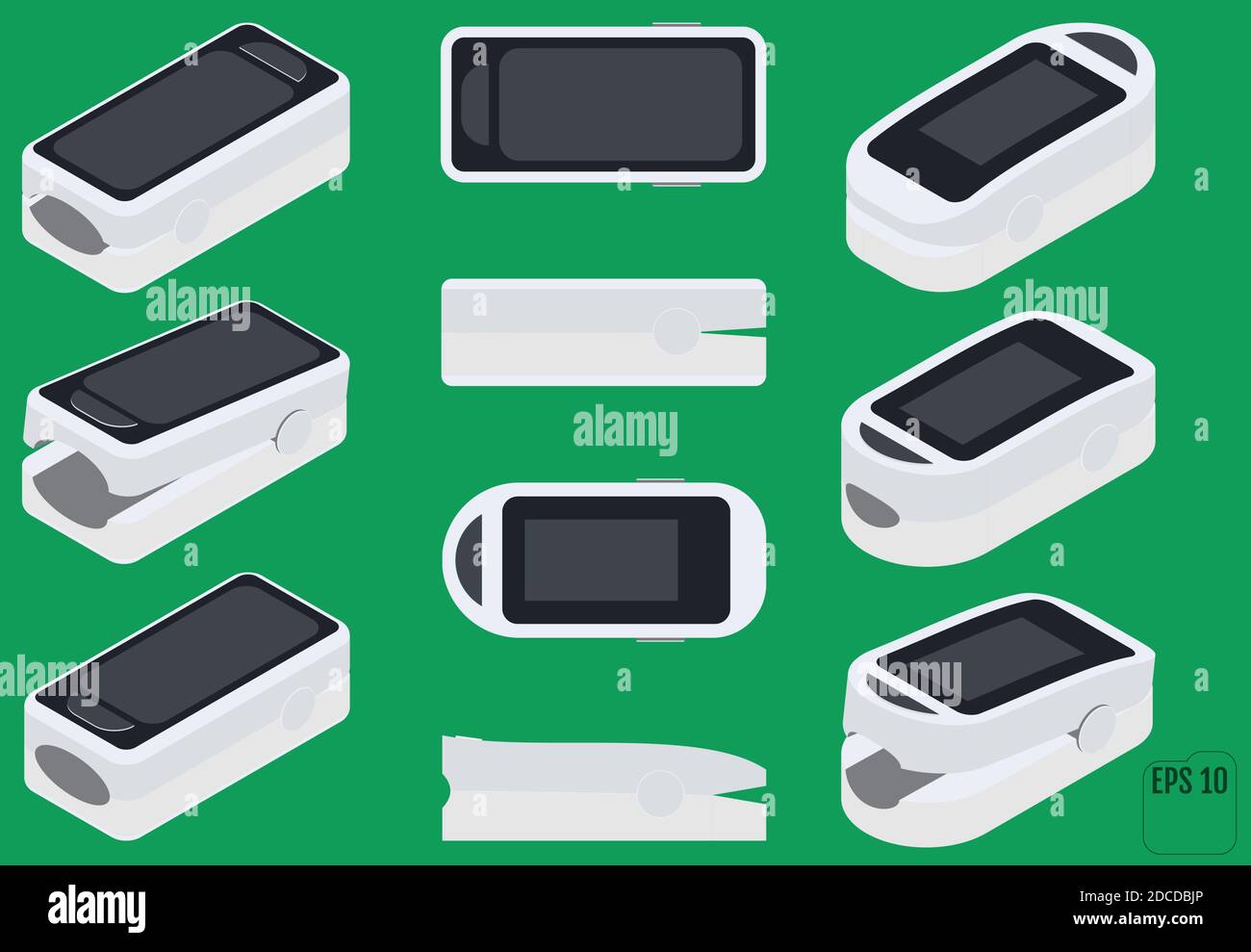 Oximeter and finger Stock Vector Images - Alamy