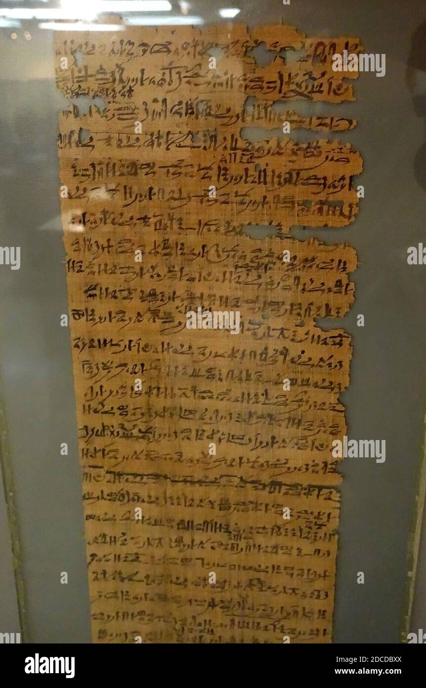Kiseleff 2 papyrus a, Egypt, Deir el-Medinah, c. 1160-1150 BC, papyrus ...