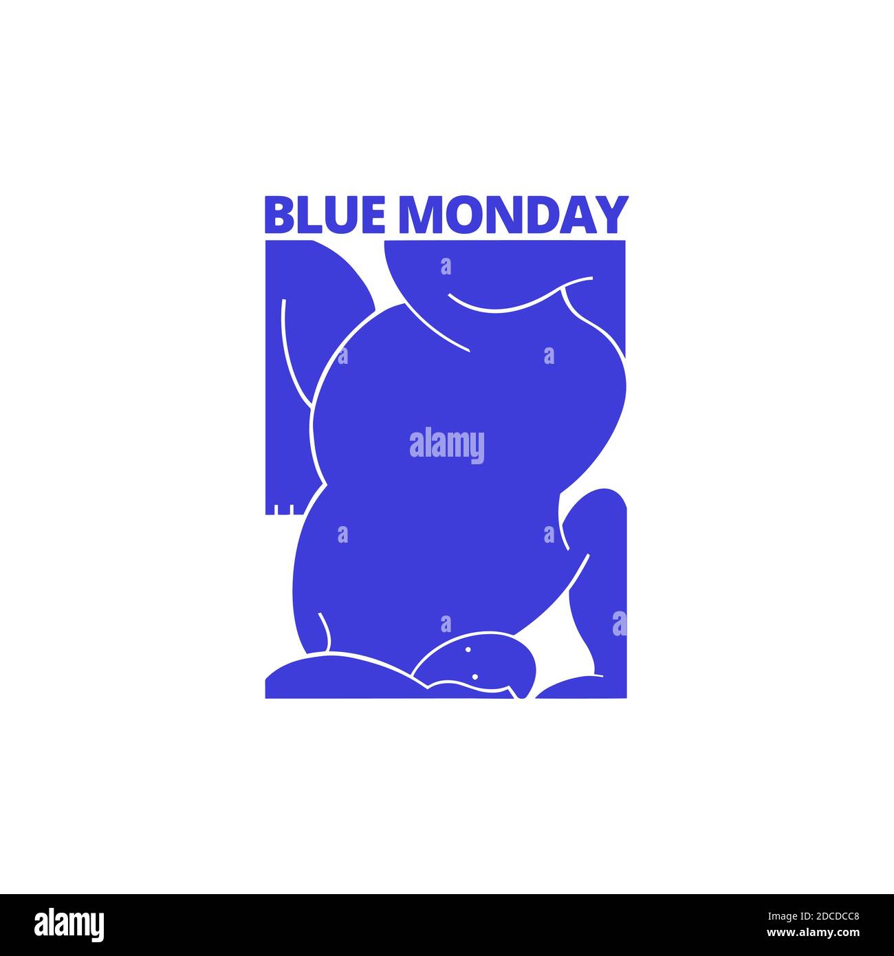 Blue Monday poster mockup for print. Vector illustration Stock Vector ...