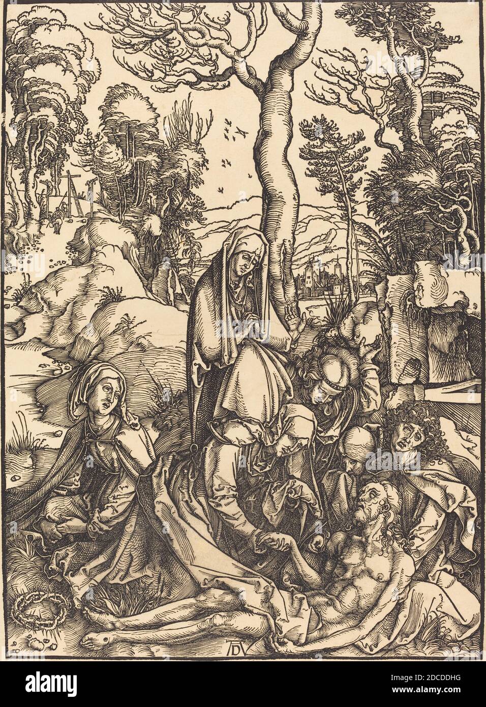 Albrecht Dürer, (artist), German, 1471 - 1528, The Lamentation, The Large Passion, (series), c ...