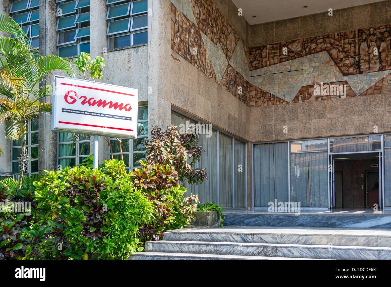 Havana, Cuba, entrance to the Granma newspaper building Stock Photo - Alamy