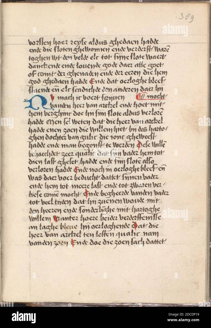 Kattendijkekroniek (ca. 1491) - KB KW 1900 A 008, folium 389r Stock ...