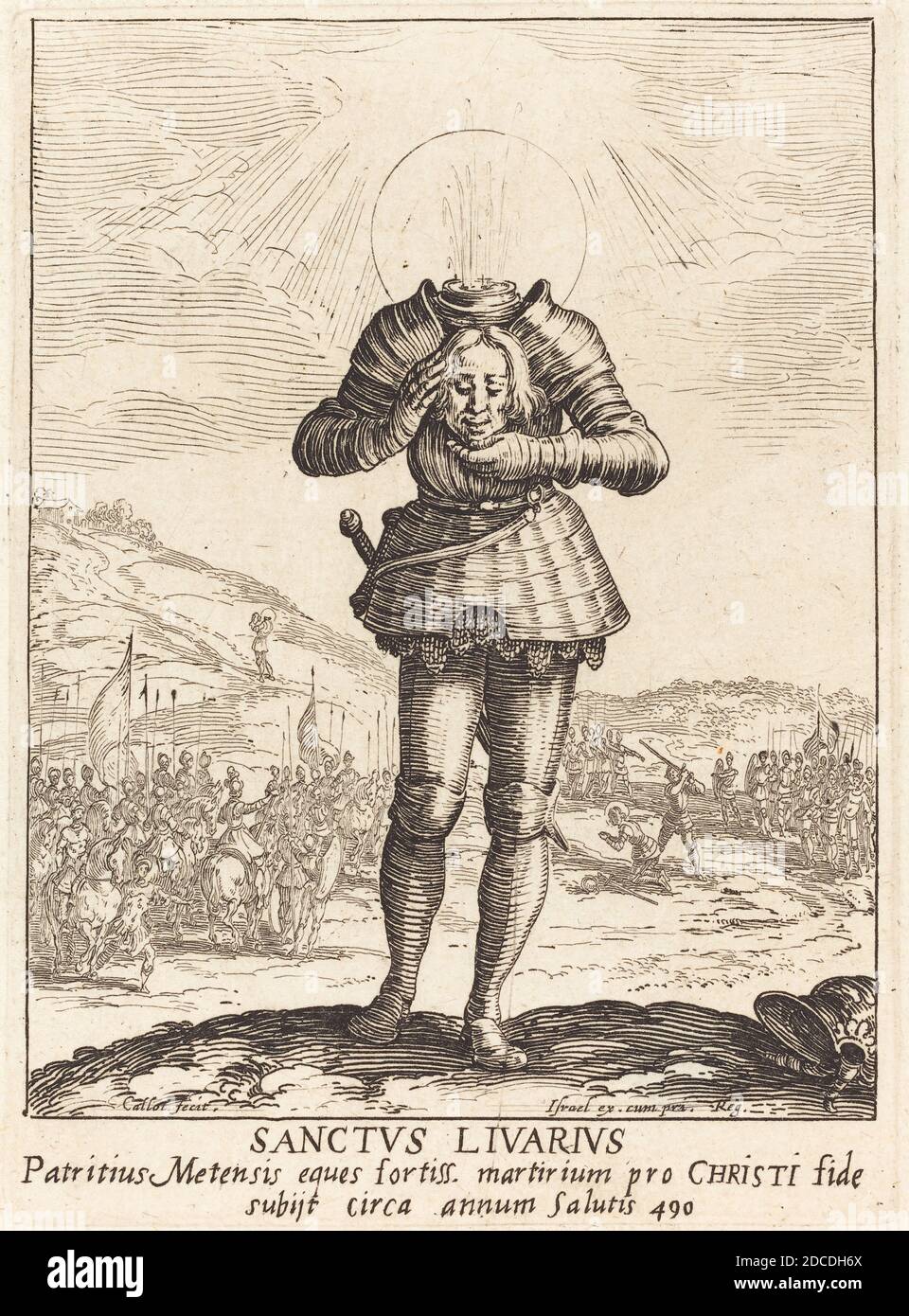 Jacques Callot, (artist), French, 1592 - 1635, Saint Livier, etching ...