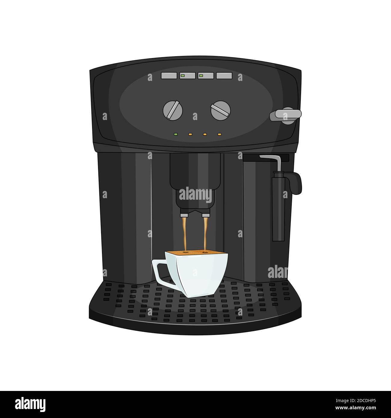 Automatic bean to cup coffee machine Stock Vector Images - Alamy