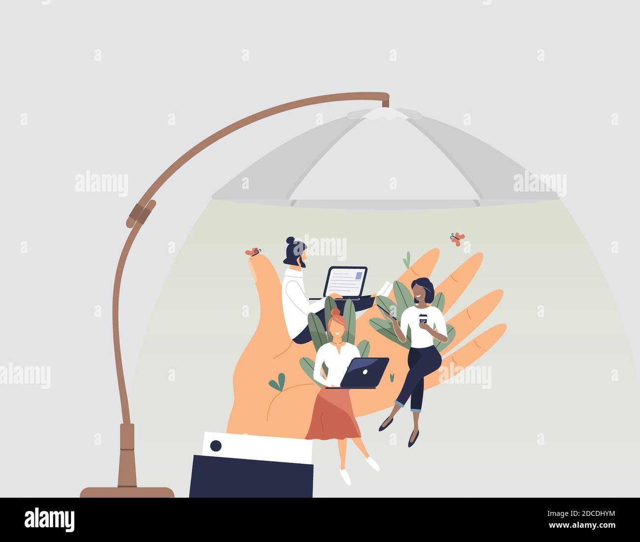 Umbrella work workers hi-res stock photography and images - Alamy