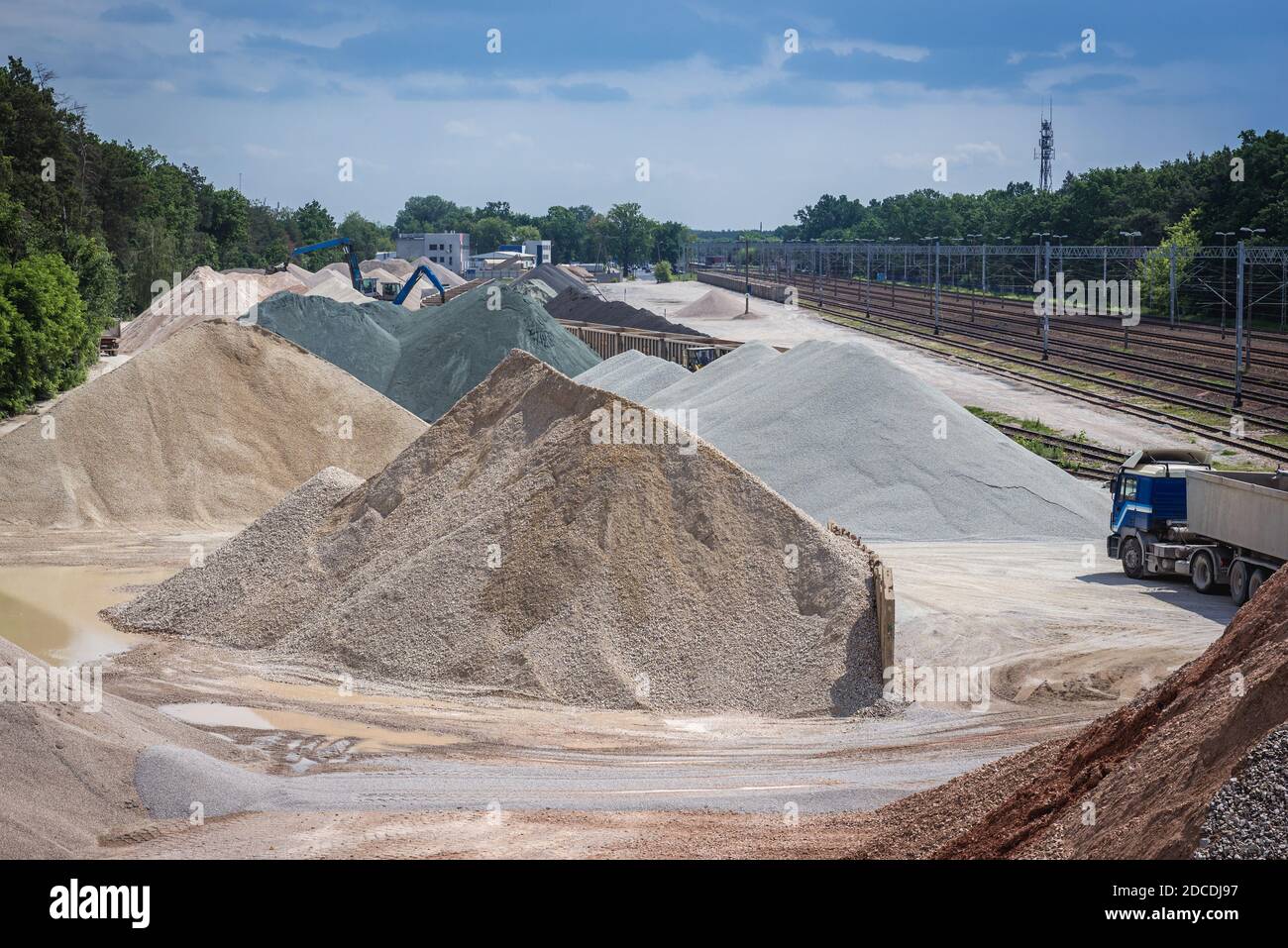 Area of concrete producer factory in Rembertow area of Warsaw city ...