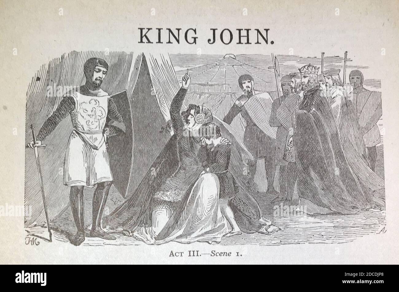 King John Lithograph Stock Photo - Alamy