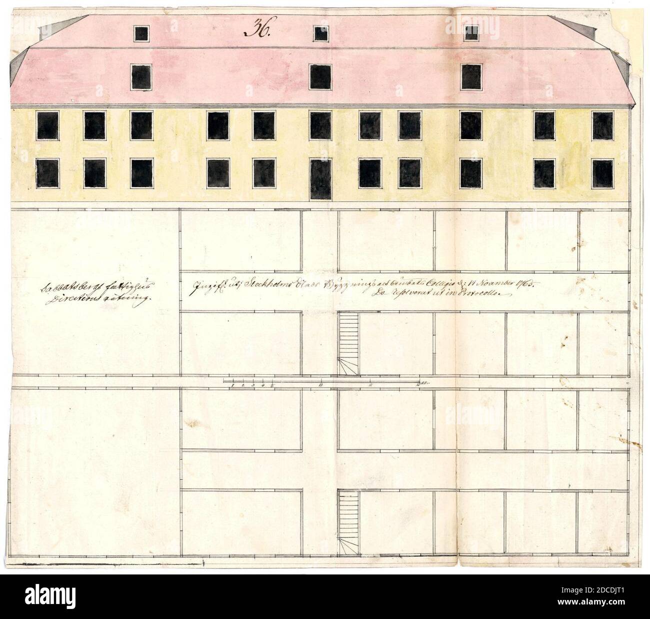 Katarinahuset ritning 1765 Stock Photo - Alamy