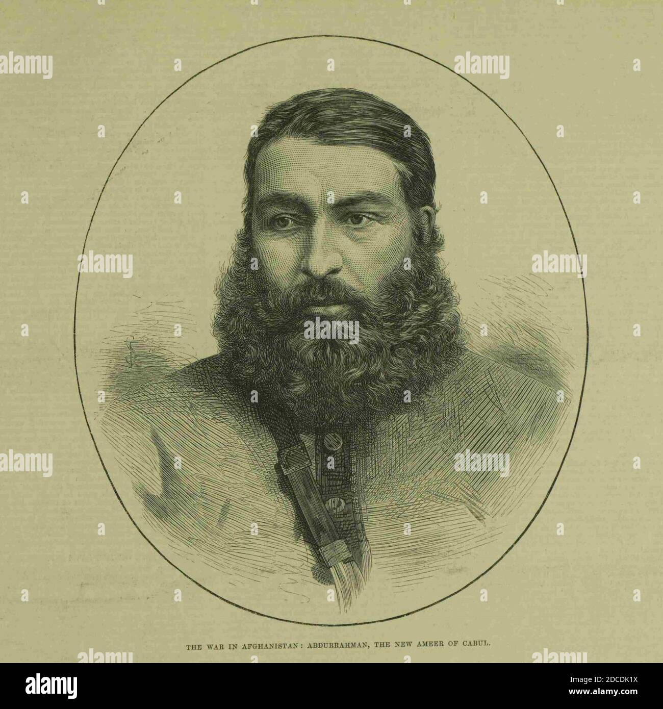 King Abdur Rahman Khan of Afghanistan by Thomas Scott Stock Photo - Alamy