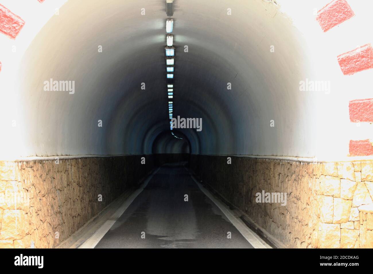 view inside a unlimited tunnel, entrance to the darkness tunnel Stock ...