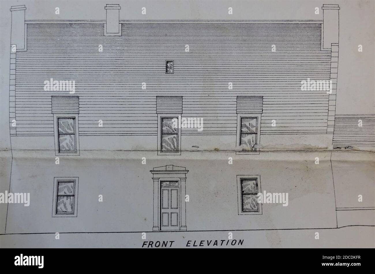 Kilmaurs Place, front elevation. East Ayrshire, Scotland. 1885 Stock ...