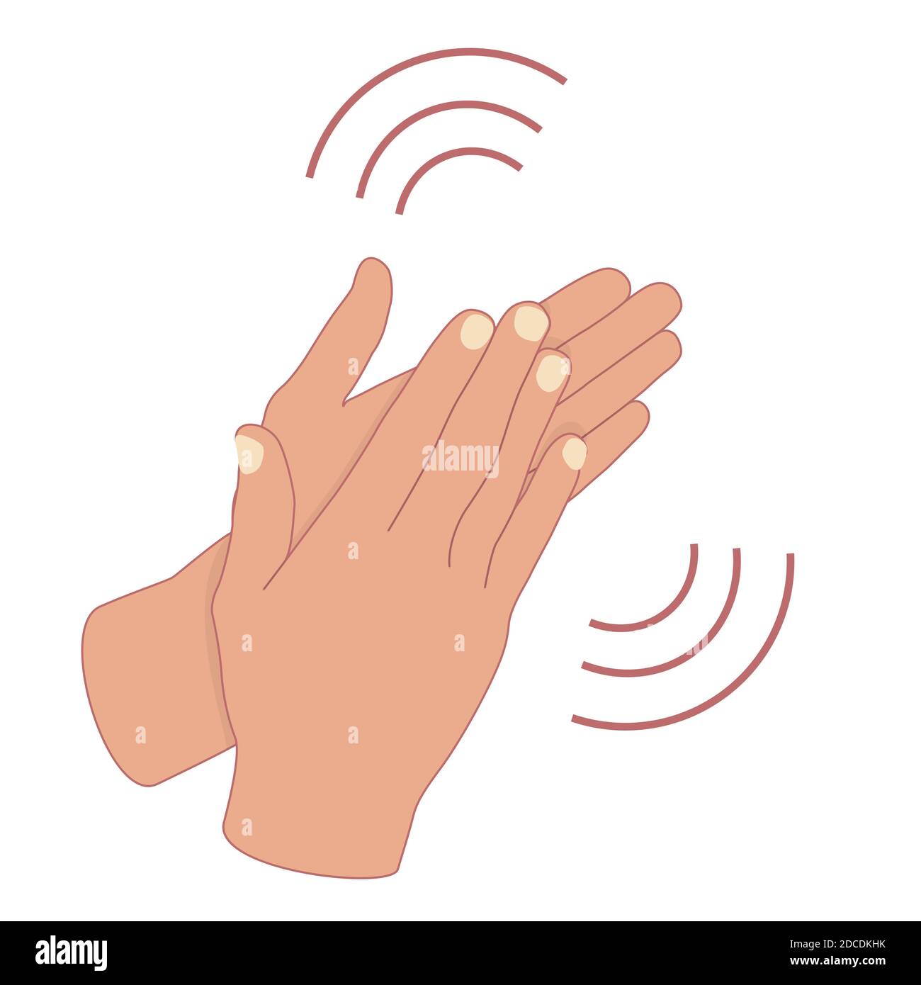 Flat. oncept of success Applause. Hands clapping Illustration Stock ...