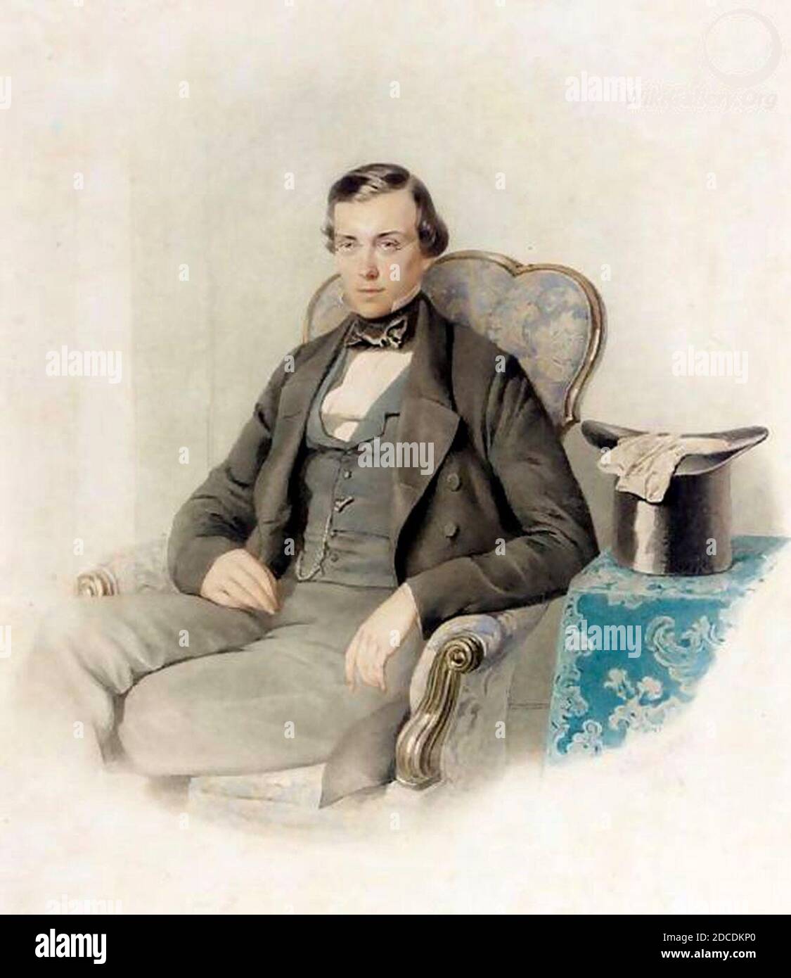 Karl-August Schreinzer - Portrait Of A Bespectacled Gentleman Stock ...