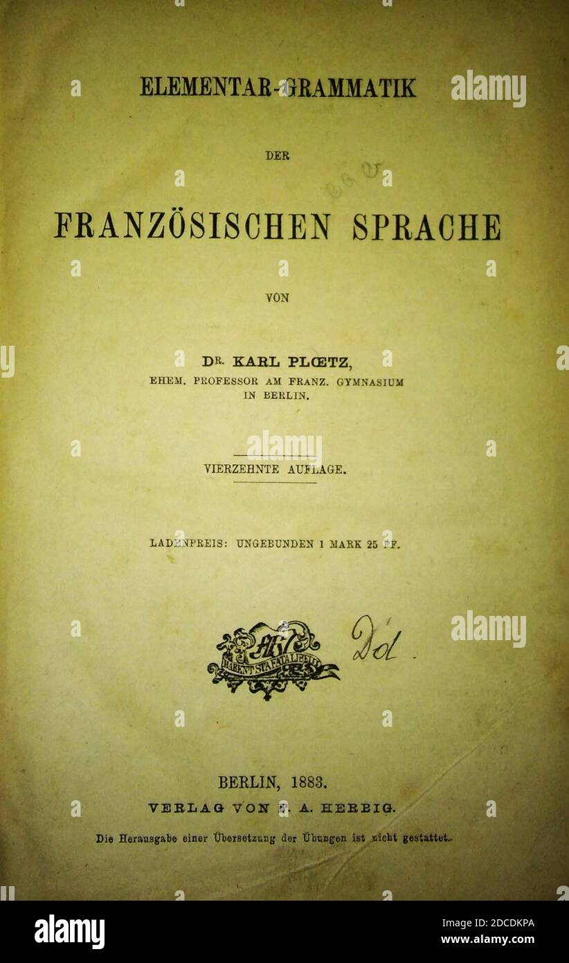 Grammatik hi-res stock photography and images - Alamy