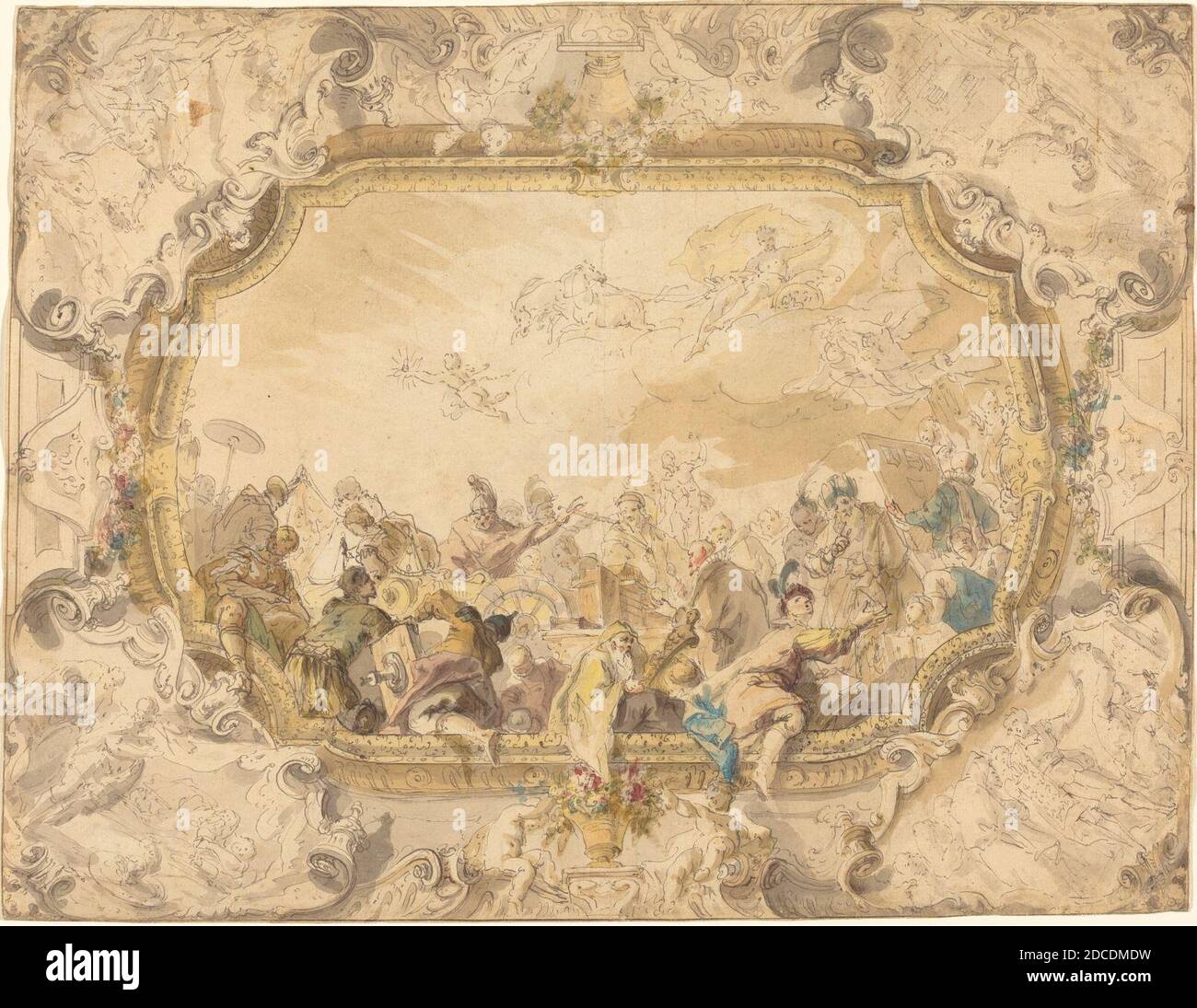 Anton Kern - A Ceiling with Apollo (1740s Stock Photo - Alamy