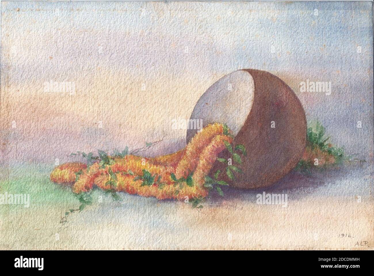 Coconut Calabash with Ilima and Maile Leis, after Helen Whitney Kelley ...