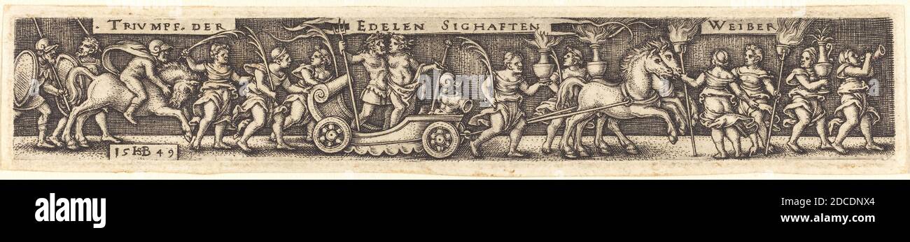 Sebald Beham, (artist), German, 1500 - 1550, Triumphal Procession of ...
