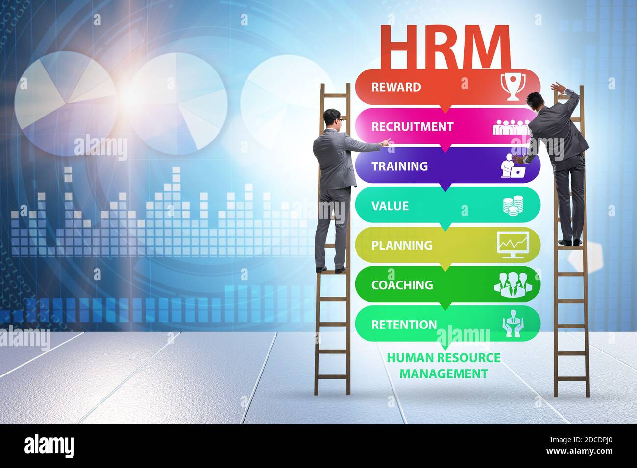 HRM - Human resource management concept with the businessman Stock Photo - Alamy