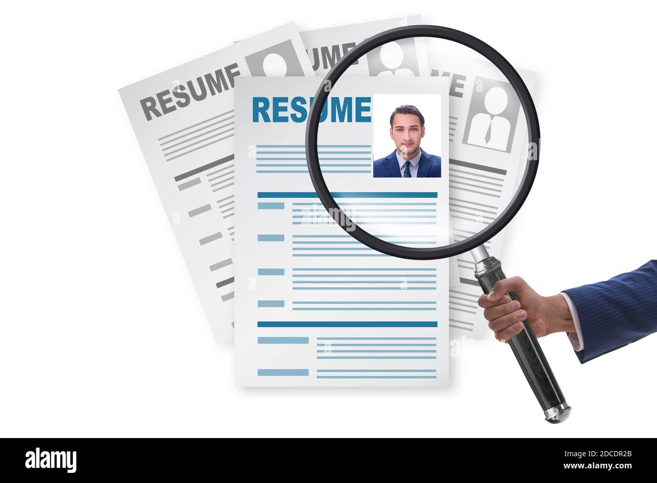 Recruitment and employment concept with the cv Stock Photo - Alamy
