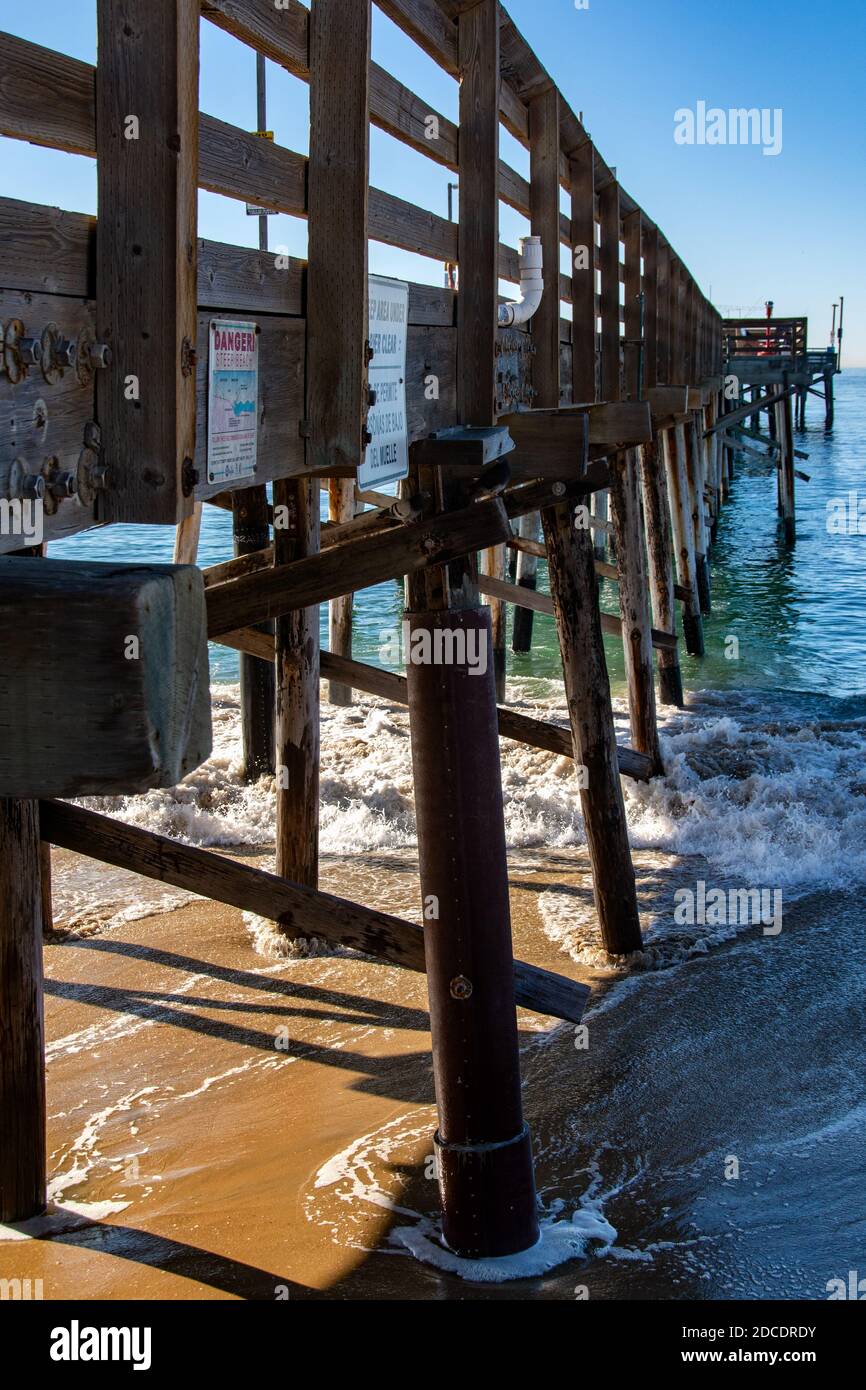 Balboa Peninsula Beach Pier Newport Beach High Resolution Stock ...
