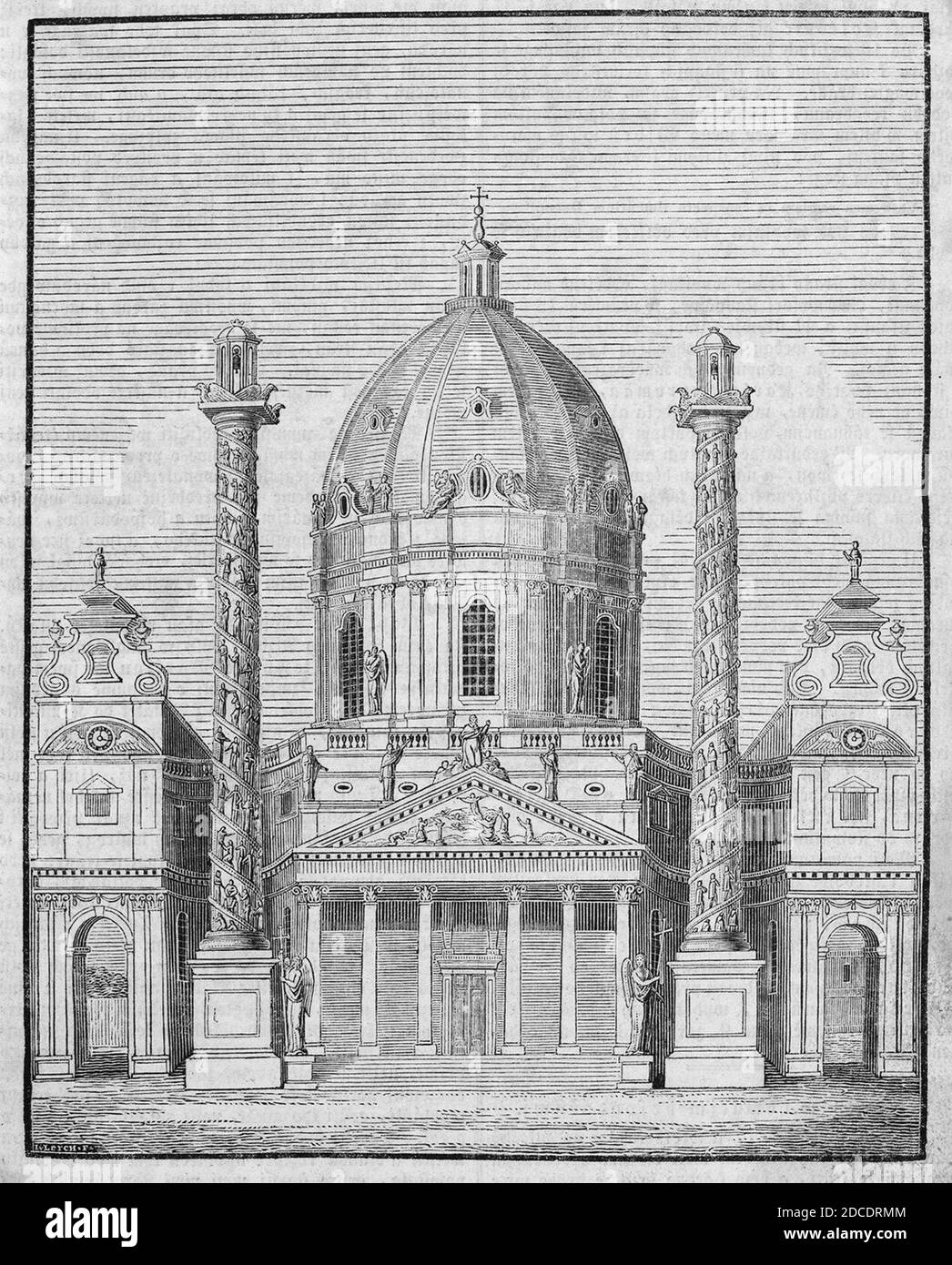 Karlskirche architecture Black and White Stock Photos & Images - Alamy
