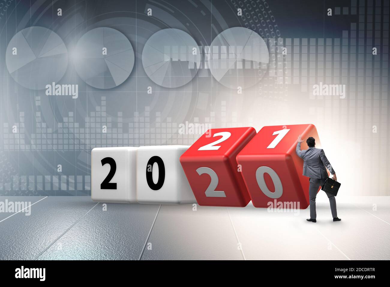 Concept of changing the year from 2020 to 2021 Stock Photo - Alamy