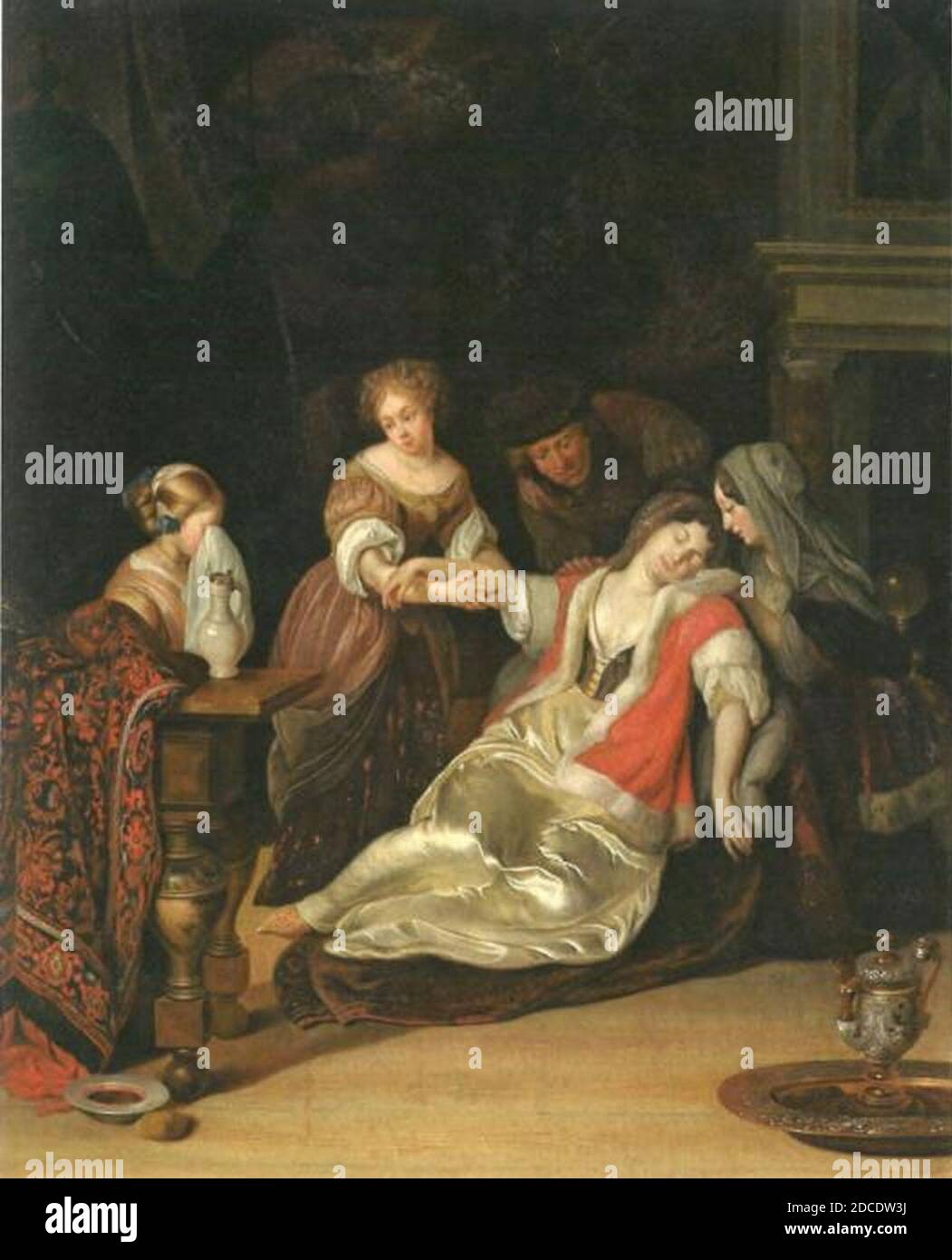 Karoline Luise von Baden after Eglon van der Neer - Fainted Woman Stock ...