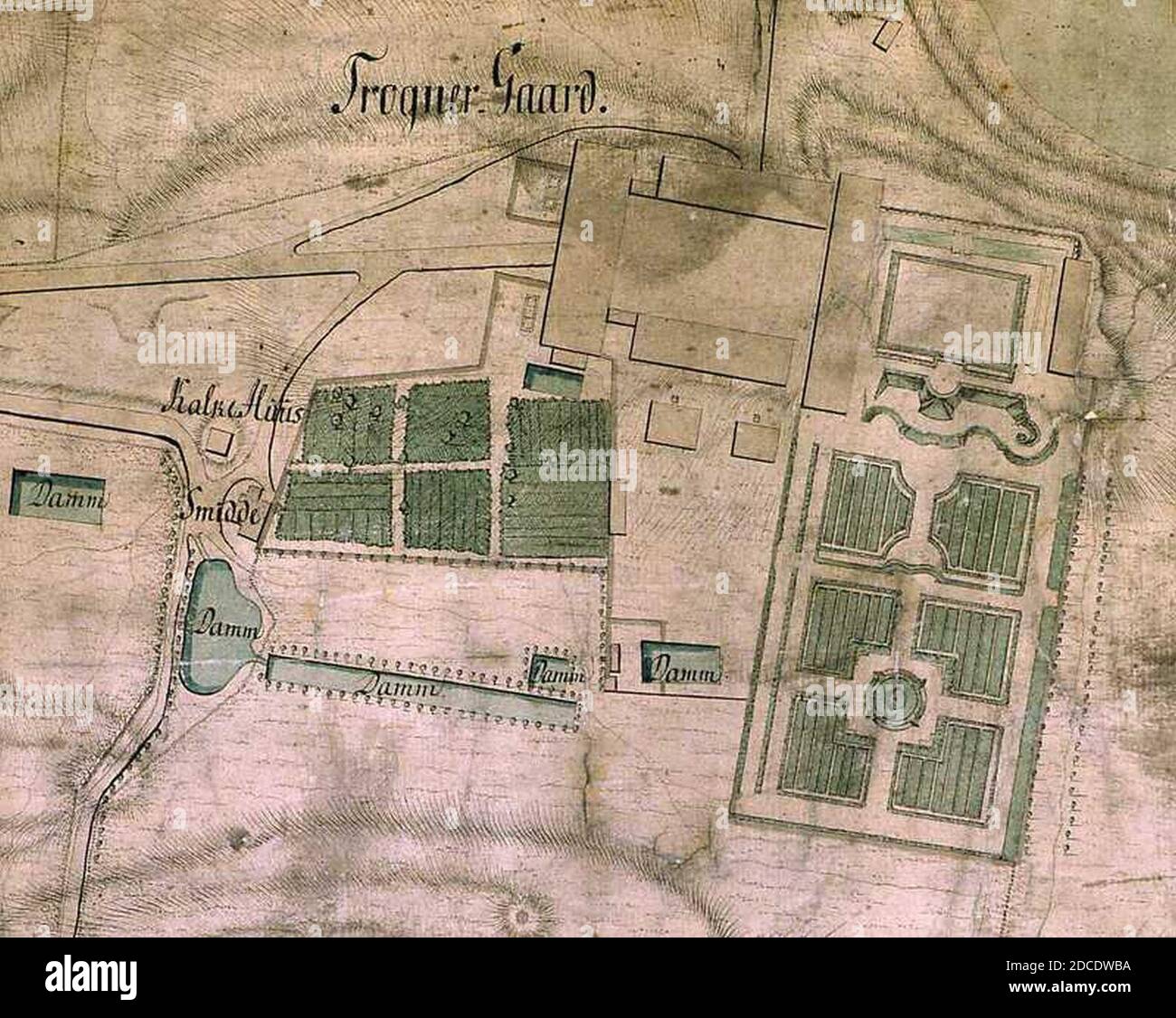 Kart hagen Frogner Hovedgård (map of the garden of Frogner Manor Stock ...