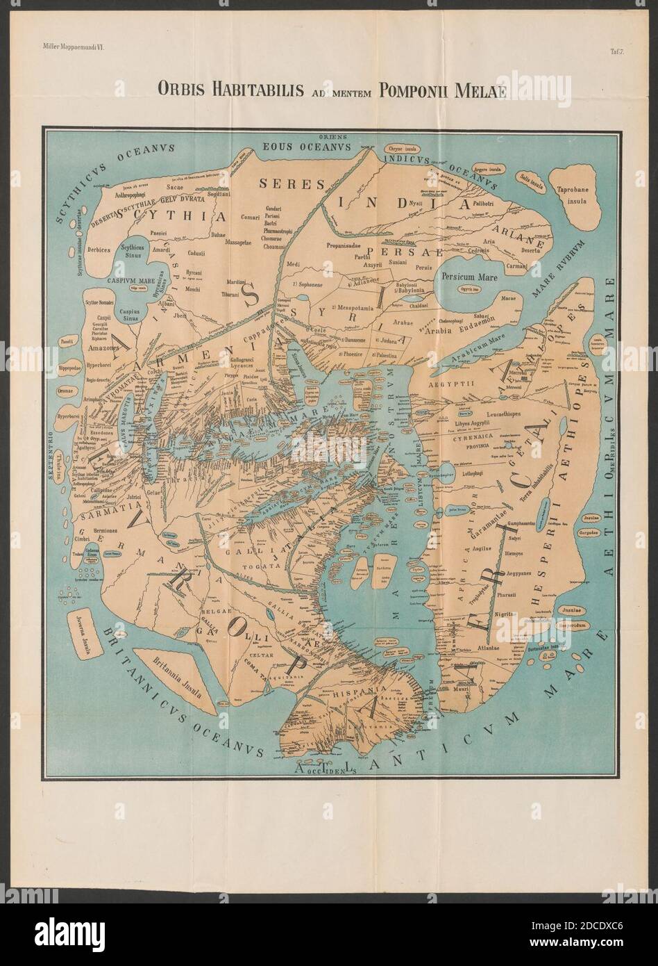 Karte Pomponius Mela Stock Photo - Alamy