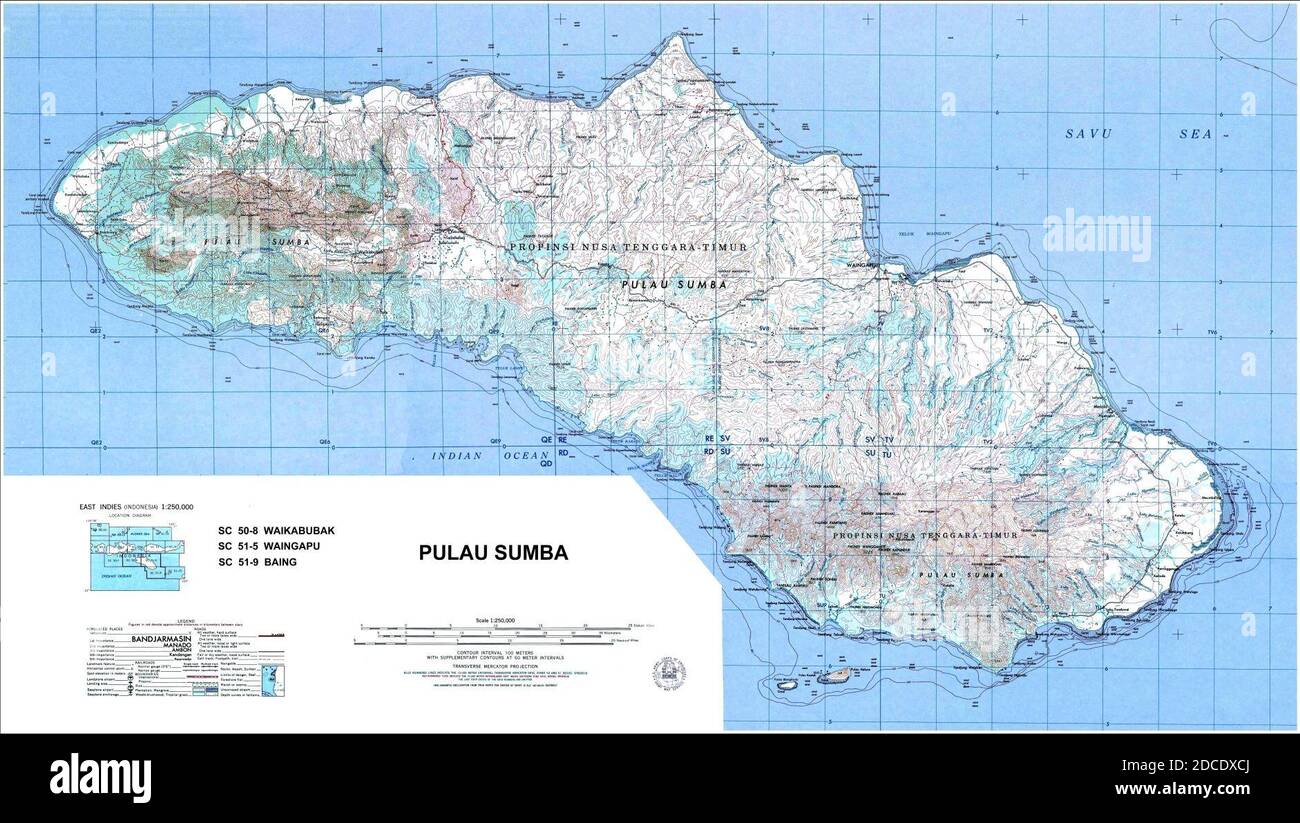 Karte Pulau Sumba Stock Photo - Alamy
