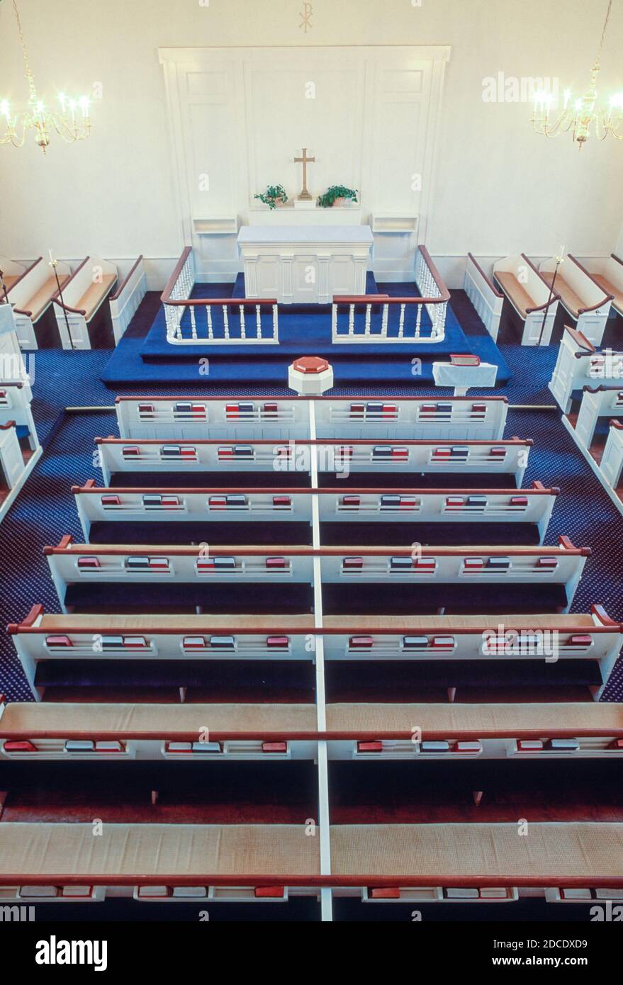 Interior of Emmanuel Episcopal Church in Connecticut, USA Stock Photo ...