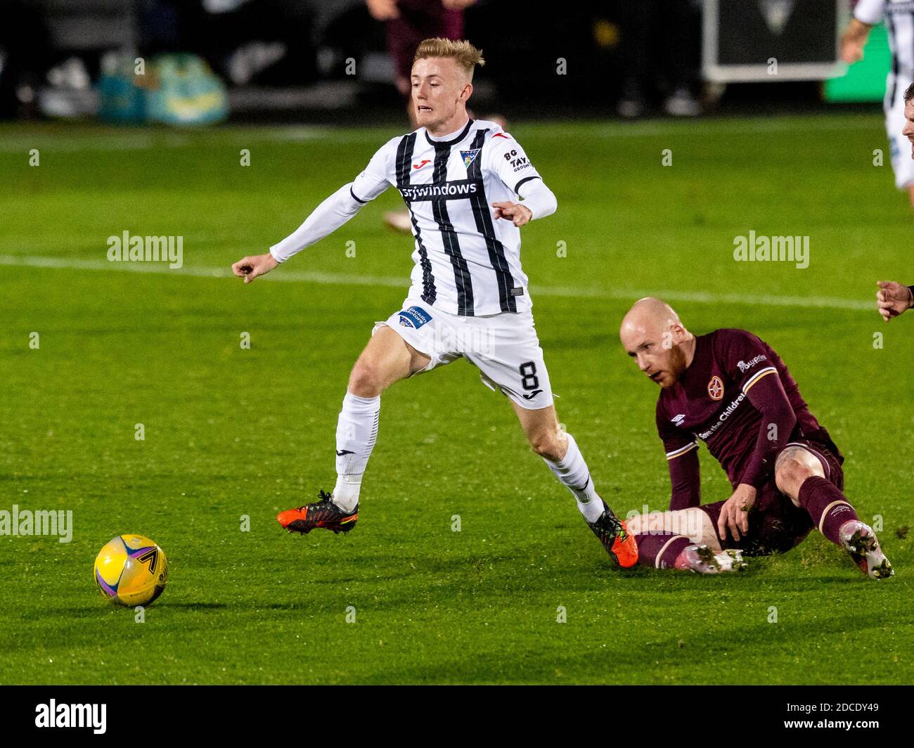 Dunfermline, Scotland, UK. 20th November 2020 Liam Boyce of Hearts ...