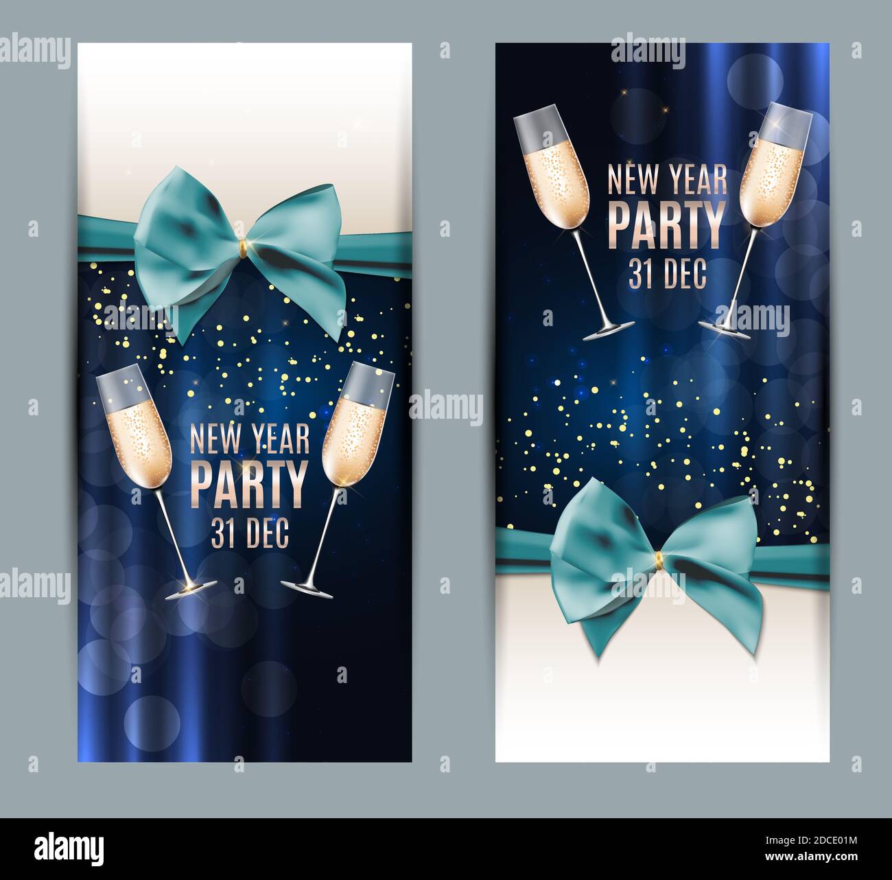 Happy New Year Party 31 December Poster Illustration Stock Photo - Alamy