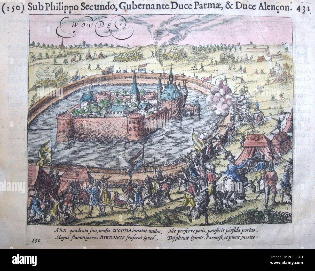 Kasteel van Wouw in 1583 Stock Photo - Alamy