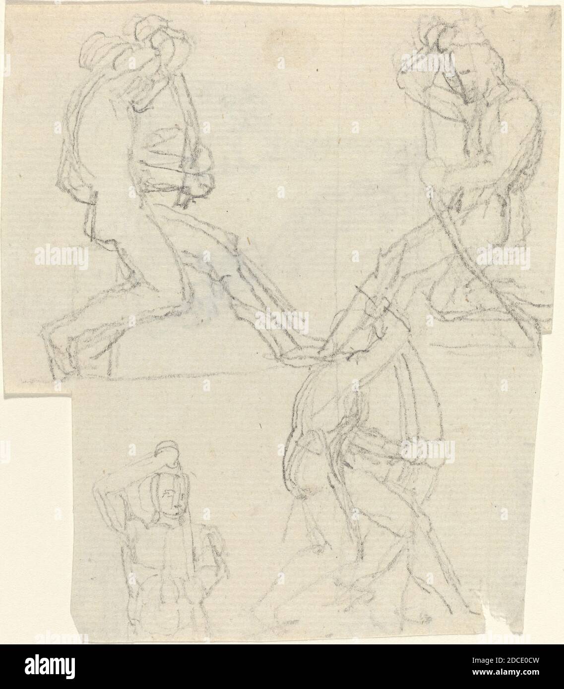 John Flaxman, (artist), British, 1755 - 1826, Sheet of Studies ...