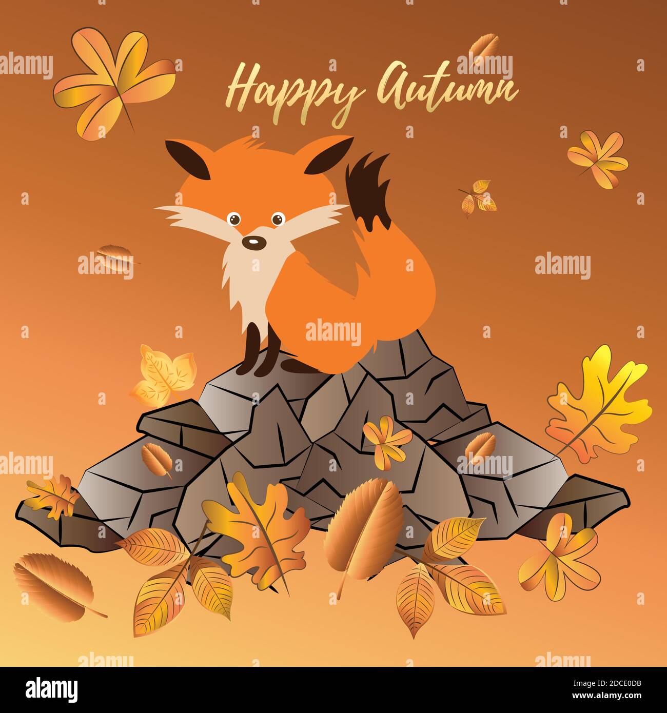 Fox leaf Stock Vector Images - Alamy