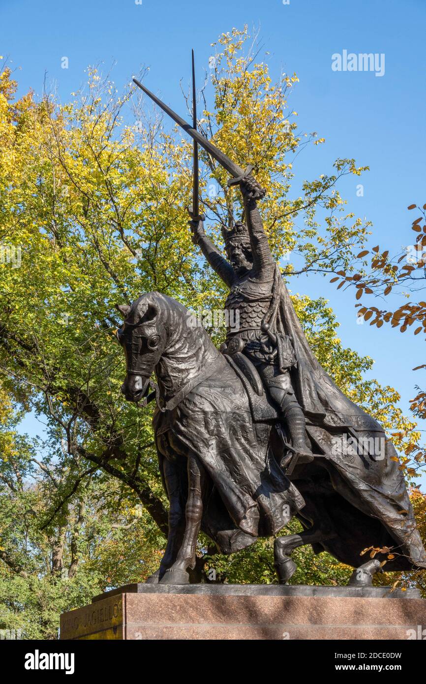 King Jagiello Monument, Central Park, NYC Stock Photo - Alamy