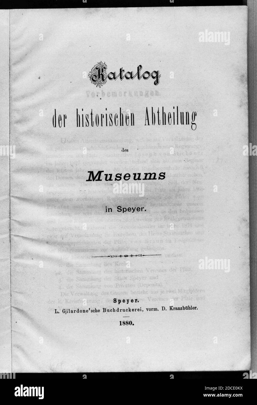 Katalog Museum Speyer v 01 Stock Photo - Alamy