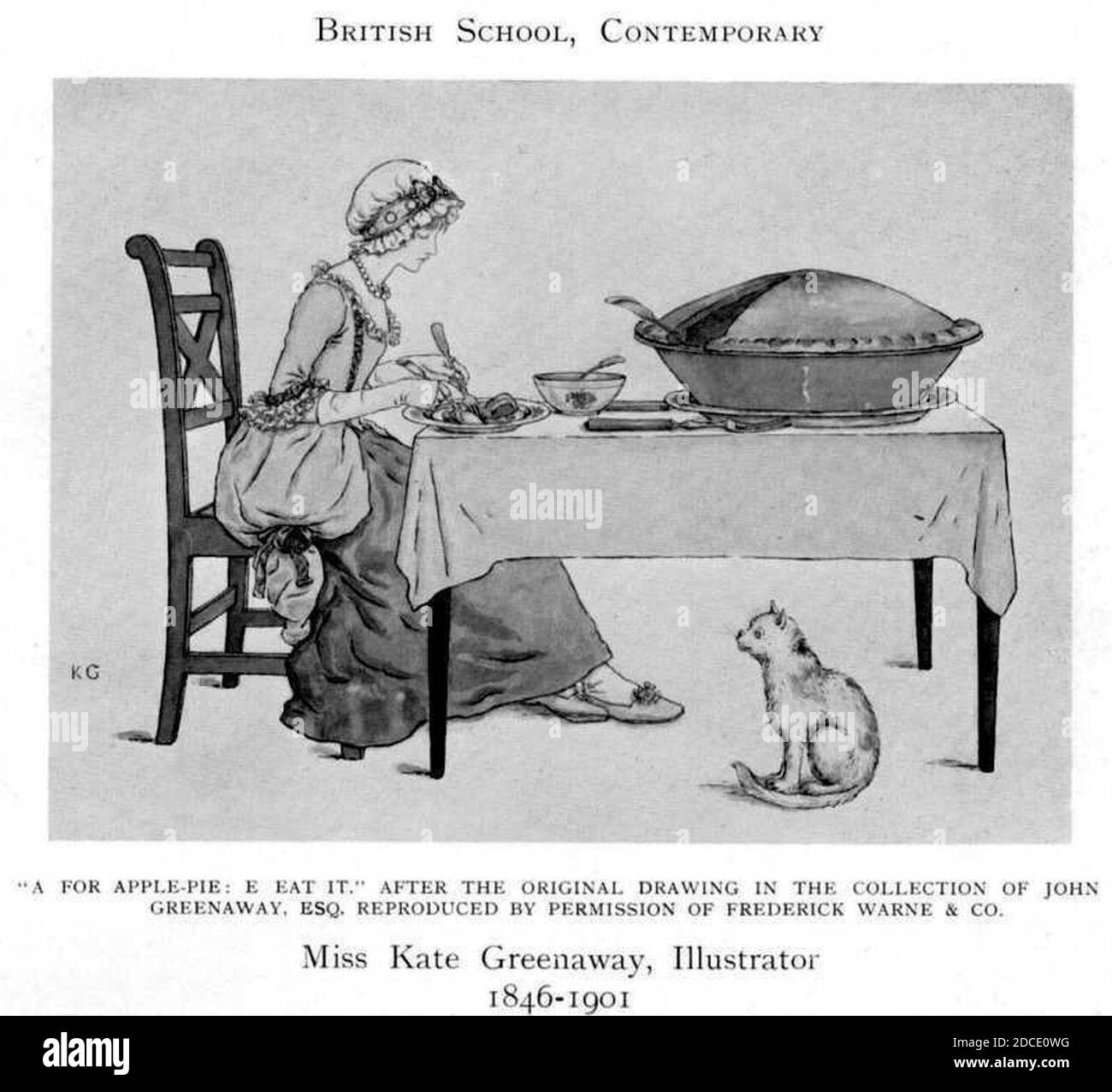Kate Greenaway - A is for Applepie Stock Photo - Alamy