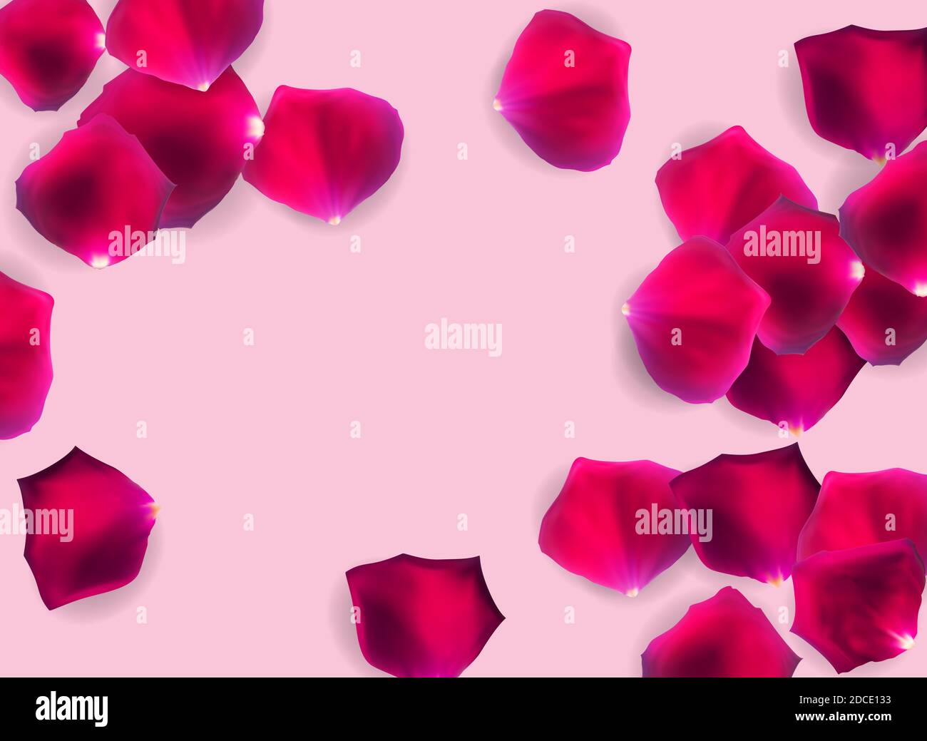 Abstract Natural Rose Petals o Background Realistic Illustration Stock ...