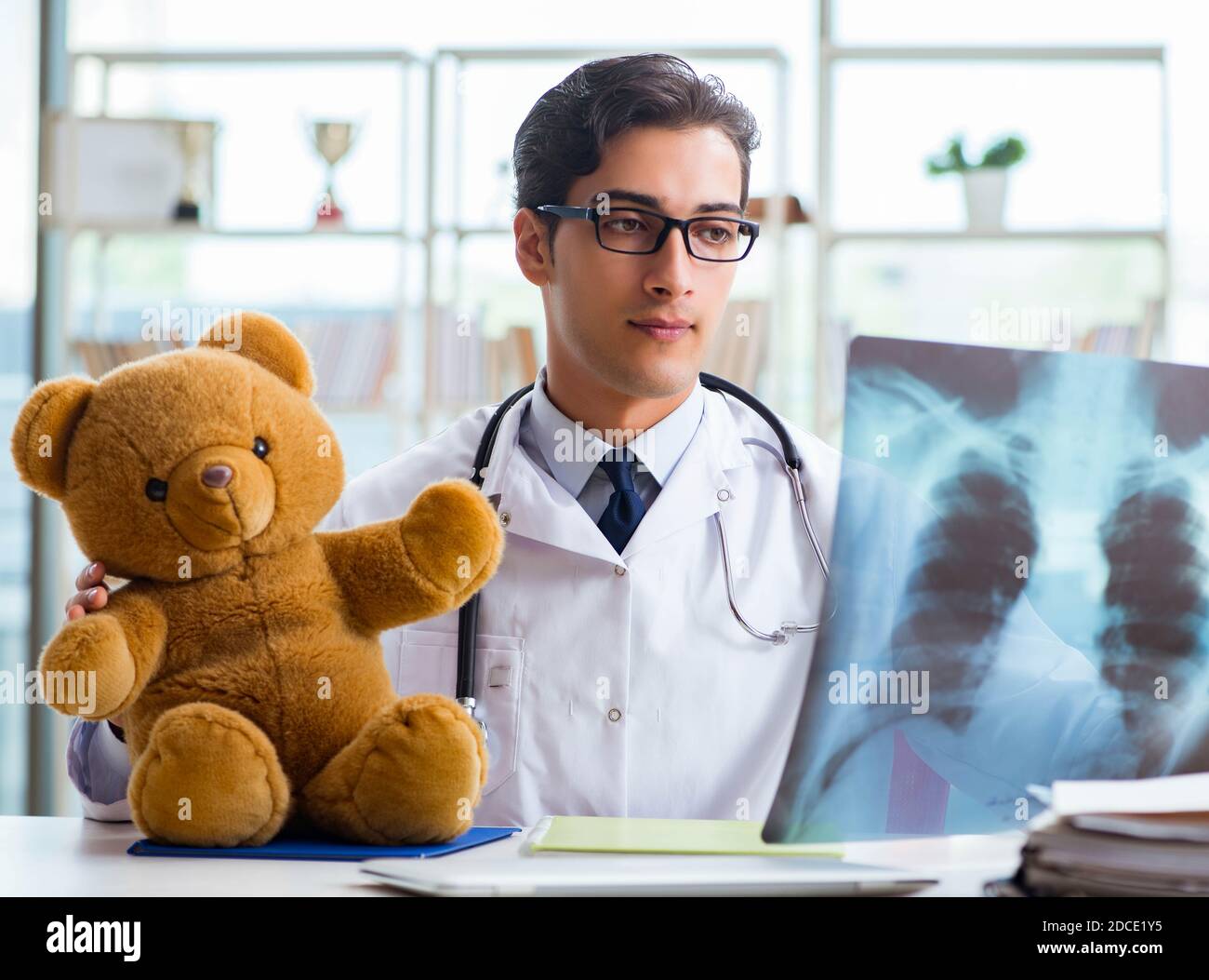 The baby radiologist with x-ray image Stock Photo - Alamy