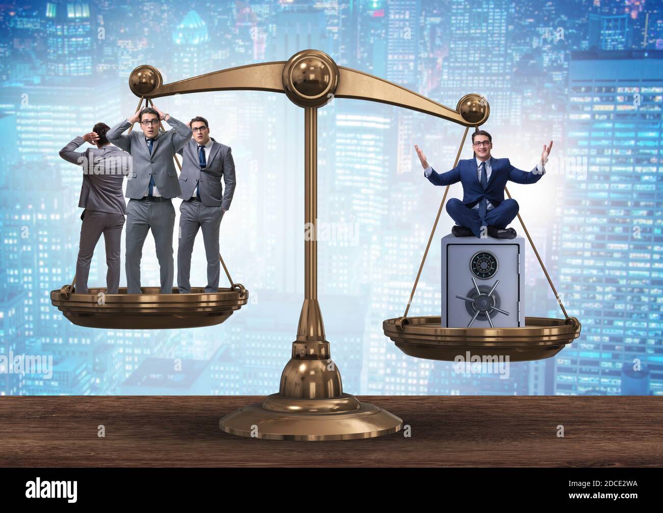 The difference between rich and poor people concept Stock Photo - Alamy