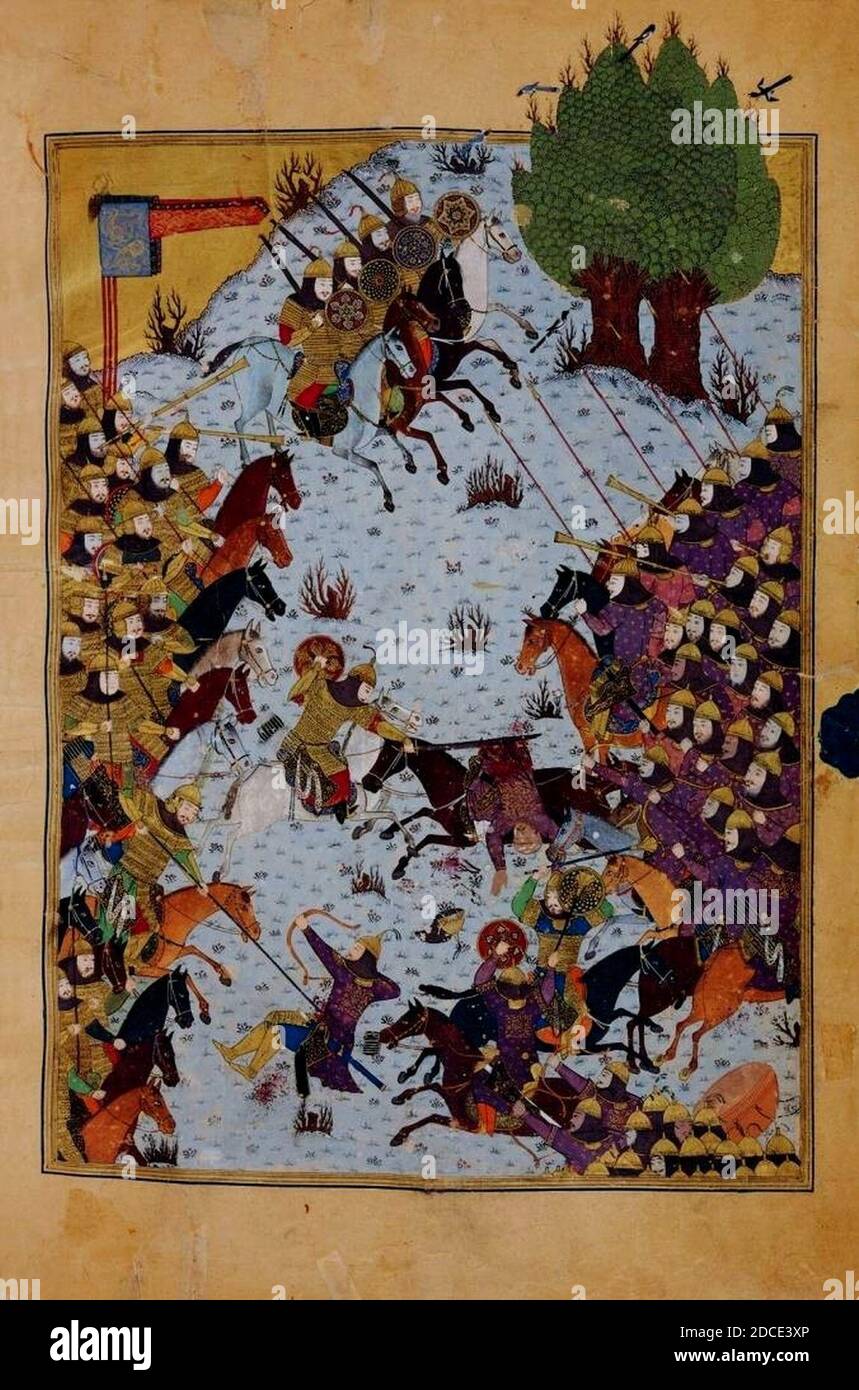 Kay Khusrau kills Aila. Baysungur's Shahnama, 1430 Stock Photo - Alamy