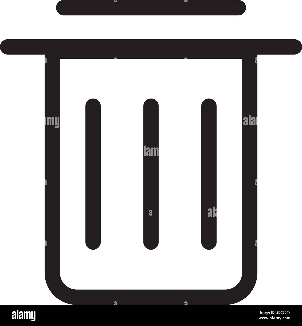 bin waste line style icon vector illustration design Stock Vector Image ...