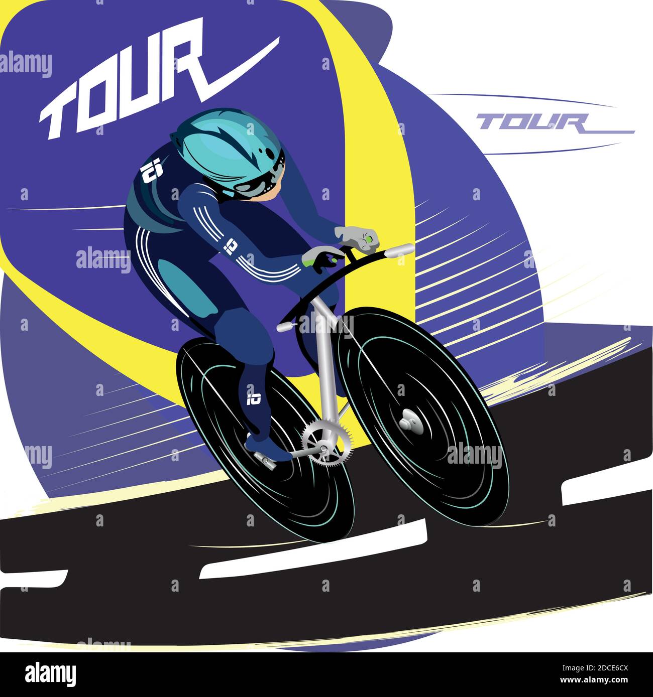 Bicycle road Stock Vector Images - Alamy