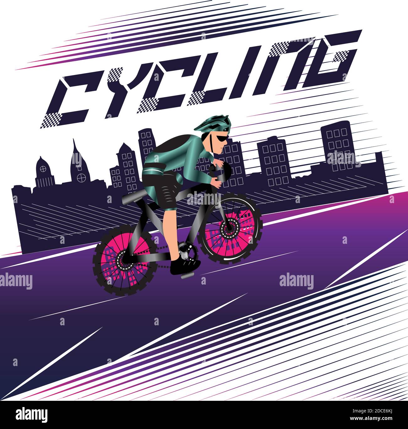 Road cycling illustration Stock Vector Image & Art - Alamy
