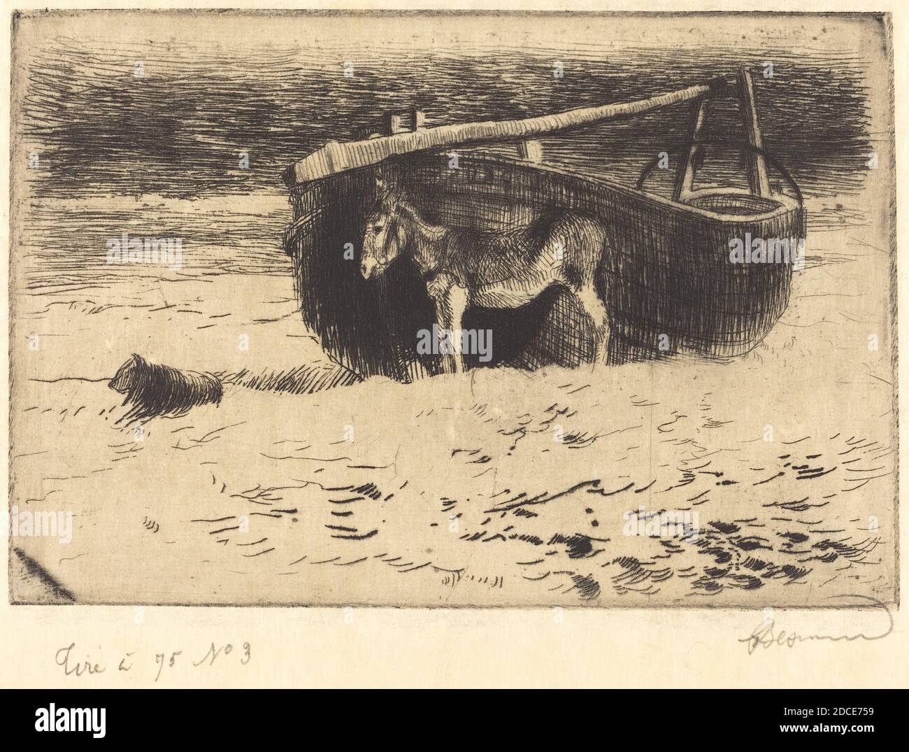 Albert Besnard, (artist), French, 1849 - 1934, Small Donkey at Berck ...